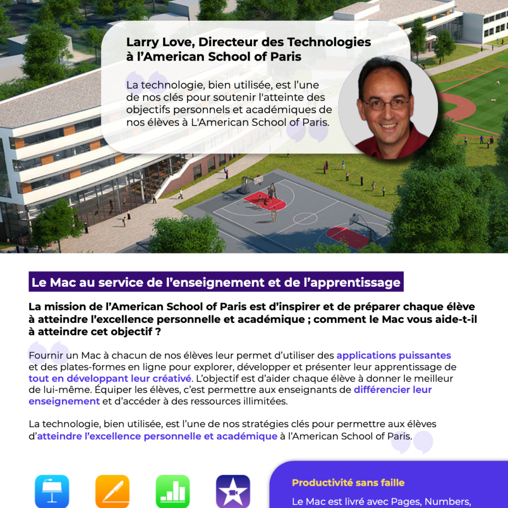 Le Mac dans l'éducation à l'American School of Paris - Apple Econocom ...